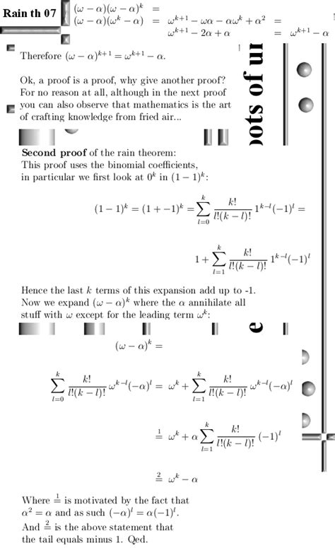 New Roots Of Unity The 3d Complex Ones And The Rain Theorem