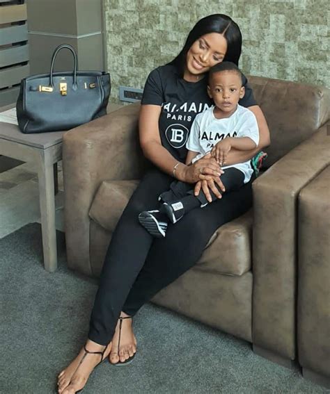 Linda Ikeji Shows Off Muscles Of Her Year Old Son