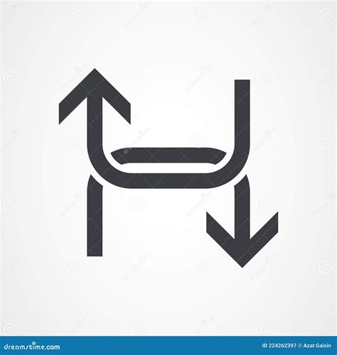 Two Curved Arrow Arrow Icon Stock Illustration Illustration Of Isolated Button 224262397