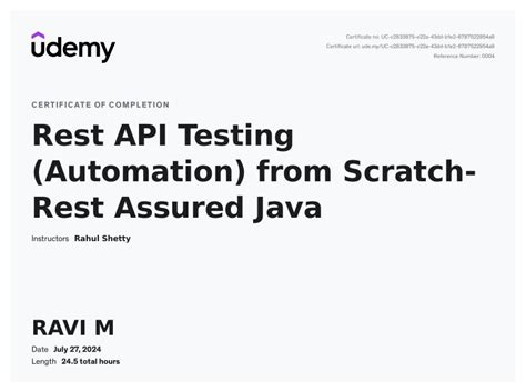 🥷🏻🚀im Thrilled To Announce That Ive Completed Comprehensive Api Automation Course By Rs
