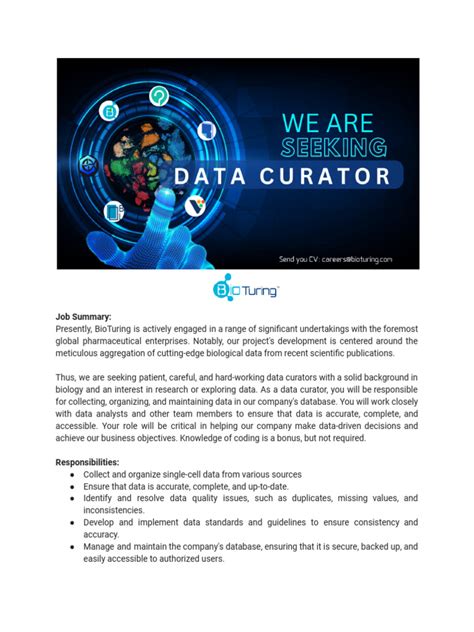 Data Curator At Bioturing Pdf Data Bioinformatics