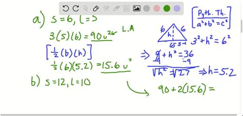 SOLVED Find The Total Surface Area Of A Right Equilateral Triangular Prism With The Given