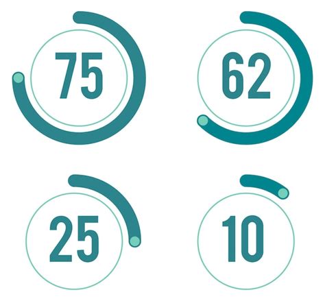 Premium Vector Round Progress Indicator Infographic Element Dashboard Icon
