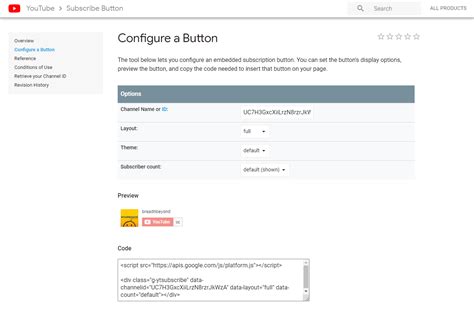 Youtube Subscribe Button Embed On Your Site Breadnbeyond