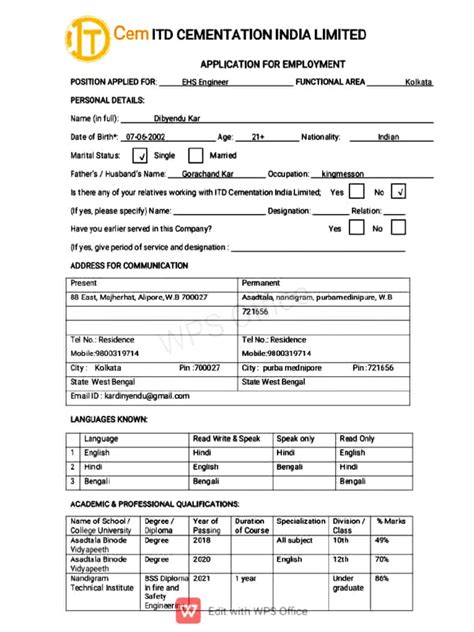 Itd Form Pdf