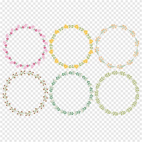 라운드 프레임 화관 꽃 틀 Png Pngegg