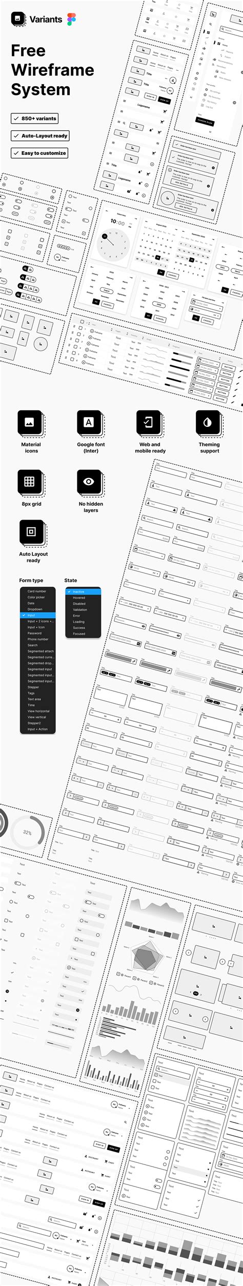Free Wireframe System Variants On Behance