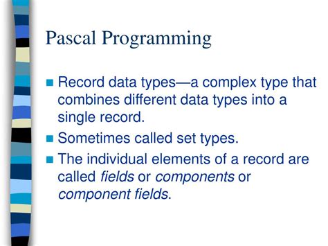 Ppt Pascal Programming Powerpoint Presentation Free Download Id1087464