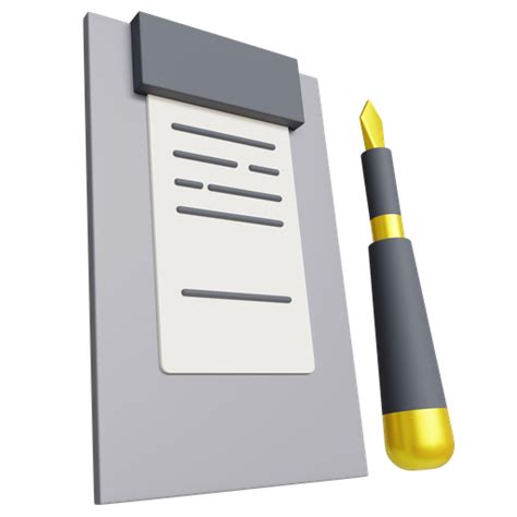 Clipboard List Task Verification Checking Pen 3d Illustration