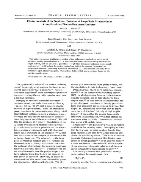 Pdf Cluster Analysis Of The Nonlinear Evolution Of Large Scale Structure In An Axiongravitino