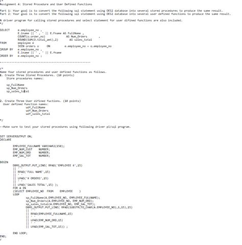 Assignment 4 Stored Procedure And User Defined