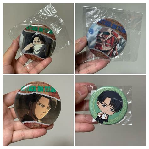 งานแท้ สินค้ามือสองจากญี่ปุ่น เข็มกลัด อนิเมะ รีไวล์ แอคเคอร์แมน Levi Ackerman Attack On