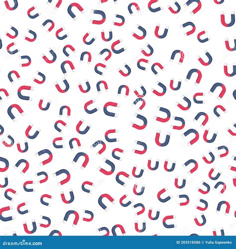 Magnet Seamless Pattern Background Vector Illustration Stock Illustration Illustration Of