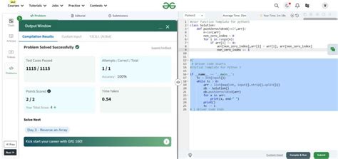 vignesh s on linkedin geeksforgeeks python coding problemsolving