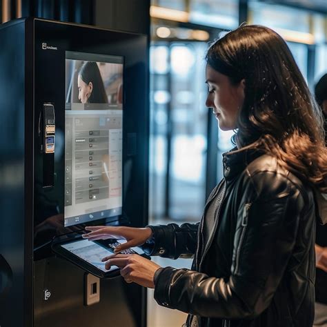 Technology Value Proposition Business A Persons Hand Using A Futuristic Touchscreen Interface