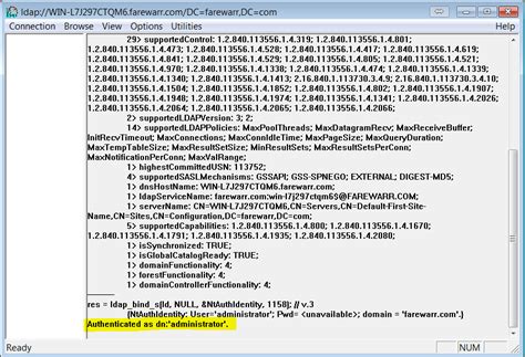 how to use ldp exe to search ldap servers cisco