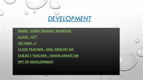 Presentation On Development Ppt Class 10 Ppt
