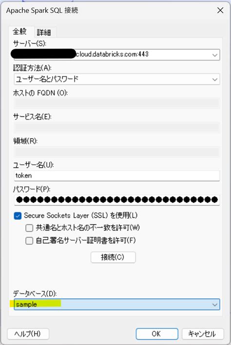 Databricksへの接続方法 ― パーソナルアクセストークン認証 Tibcoサポート