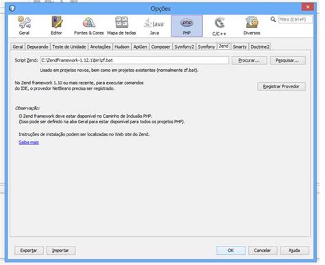 Configurando O Zend Framework E Apache Com Netbeans Devmedia