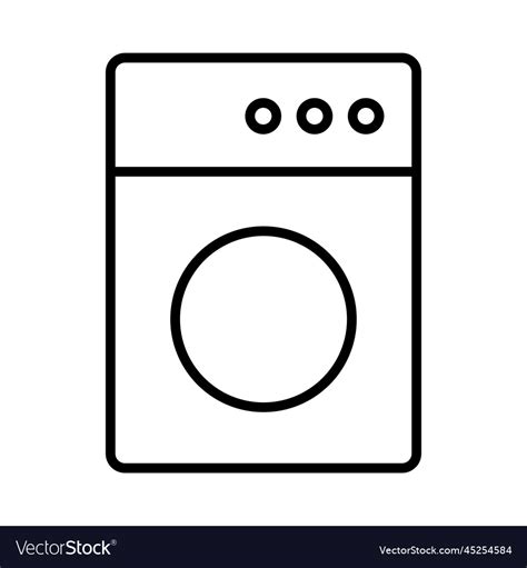 Washing Machine Symbol Or Appliance Or Cleaning Vector Image