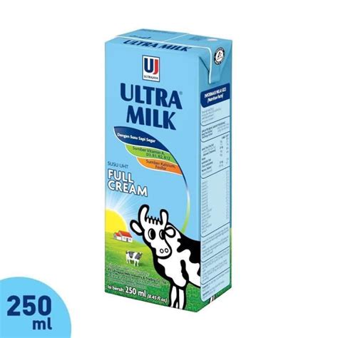 Promo Ultra Milk Full Cream Susu Uht [250 Ml 24 Pcs Karton] Diskon 6