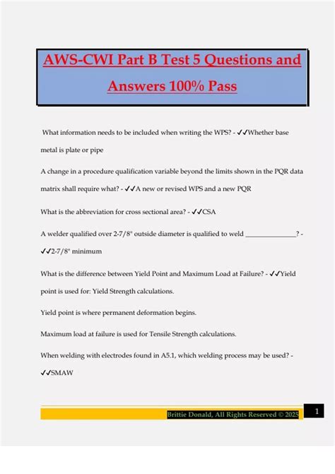 Aws Cwi Part B Test 5 Questions And Answers 100 Pass Cwi Stuvia Us
