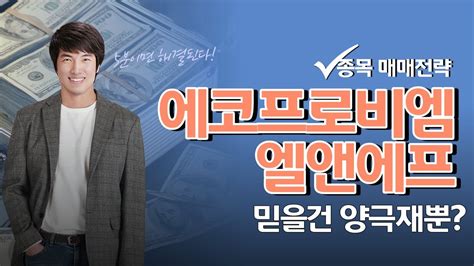 에코프로비엠엘앤에프 믿을건 양극재뿐에코프로비엠엘앤에프 지금 사도 되나요 Youtube
