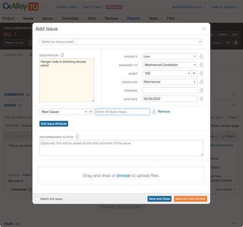 New Features Issue Attributes And Issue Presets Cxalloy