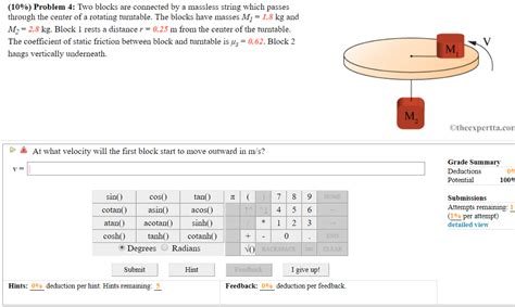 Solved 10 Problem 4 Two Blocks Are Connected By A