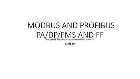 Modbus Communication Format Daisy Chain And Frame Ppt