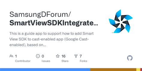 Github Samsungdforum Smartviewsdkintegratesample This Is A Guide App