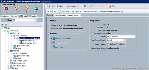 Cisco UCS Fabric Interconnect Port Channel Setup