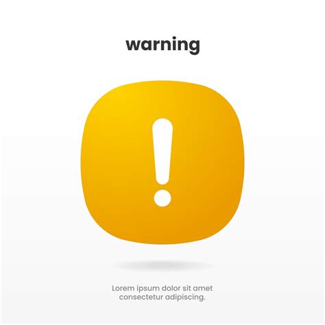 Caution Icon Exclamation Mark Warning Signs Isolated Attention