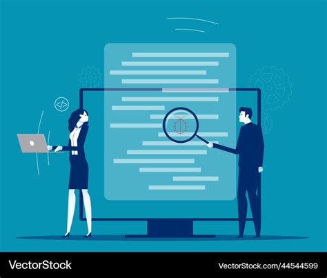 Software Testing Bug Fixing Abstract Metaphor Vector Image