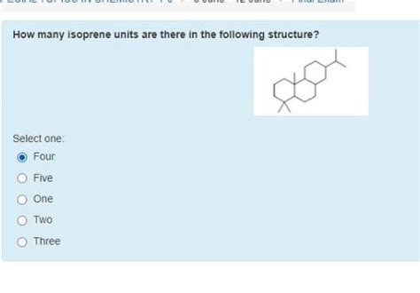 Solved How Many Isoprene Units Are There In The Following