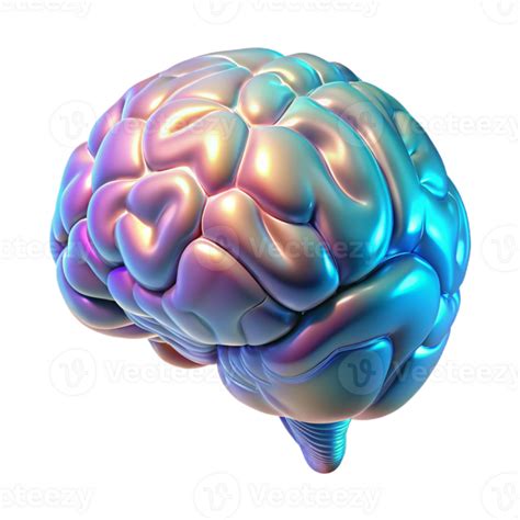 Vibrant Modern A Holographic Projection Of A Human Brain Intricate Details Scientific