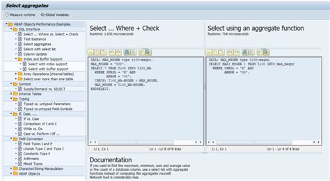 Abap Performance Examples