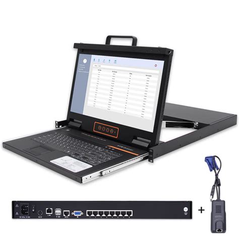 Buy Ip Kvm Console 18 5 Inch Monitor 8 Port Cat5 Rack Mount Kvm Drawer
