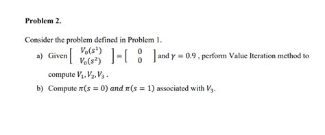 Solved Consider The Problem Defined In Problem A Given Chegg