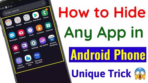 How To Hide Any App In Android Phone New Unique Trick Youtube