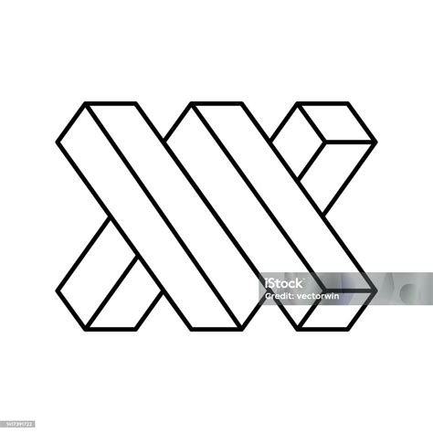 펜로즈 불가능한 기하학적 모양 선 아이콘 벡터 일러스트 레이 션 0명에 대한 스톡 벡터 아트 및 기타 이미지 0명 과학 기하 Istock