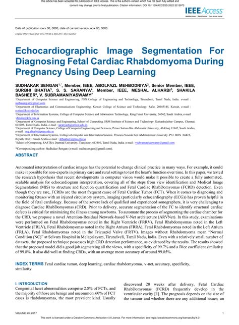 Pdf Echocardiographic Image Segmentation For Diagnosing Fetal Cardiac Rhabdomyoma During
