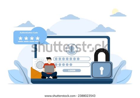 Two Step Verification Concept Otp Authentication Stock Vector Royalty Free 2388023543