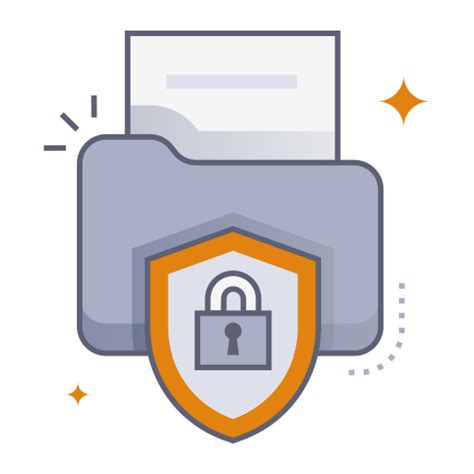 Data Protection Security File Folder Shield Database Server Icon
