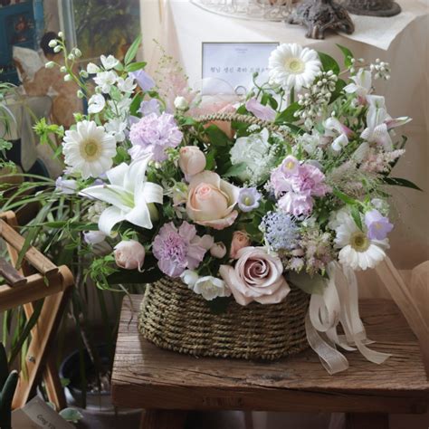 목동꽃집 오목교꽃집 앨리끄 꽃바구니 [트라팰리스 배송 생일 축하 꽃바구니] 네이버 블로그