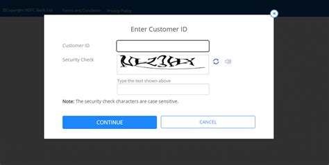 HDFC Internet Banking Login Registration Reset Password