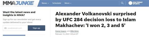 [ufc] 알렉산더 볼카노프스키 판정에 놀랐음