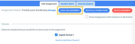 delete assignment storyboard that help center