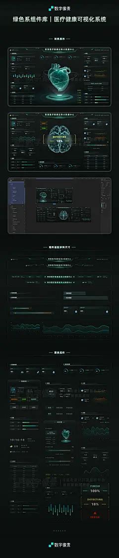 绿色可视化大数据图片大全 绿色可视化大数据高清好看的图片 花瓣前所未有的小宋的画板