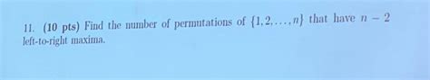 Solved Pts Find The Number Of Permutations Of Chegg